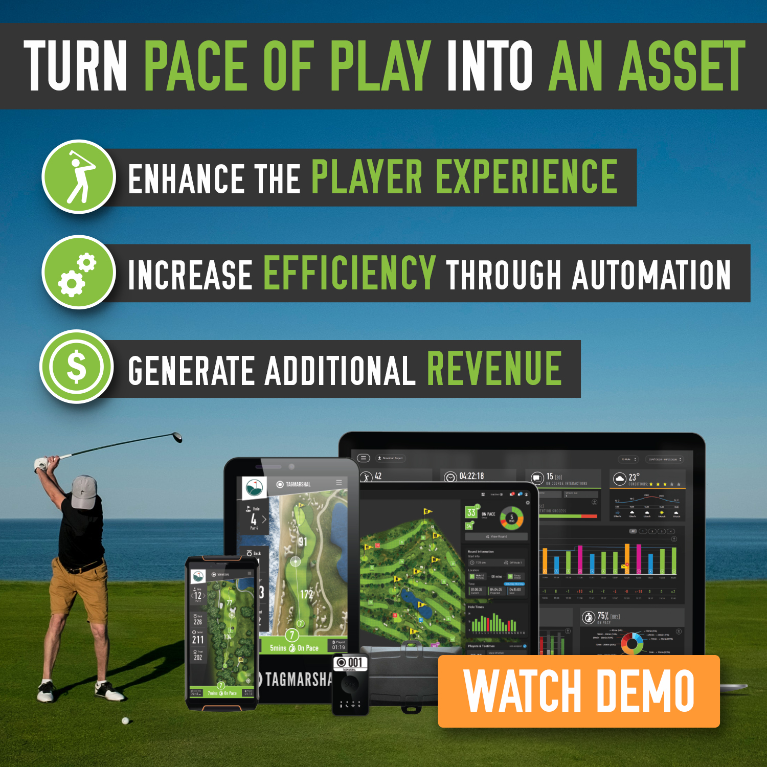 Tagmarshal - Golf Cart GPS - Pace of Play Golf Management Software