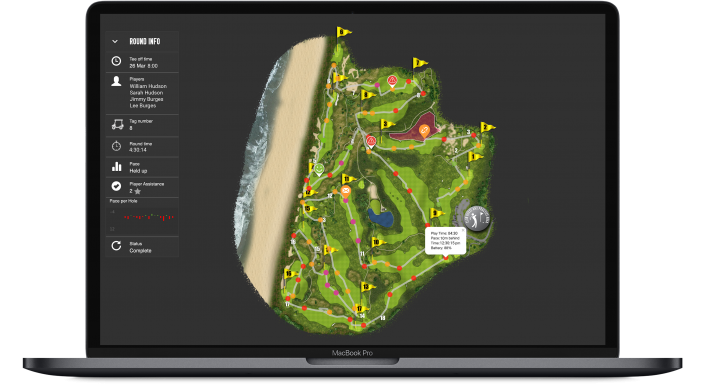Using golf cart GPS systems to optimize on-course operations