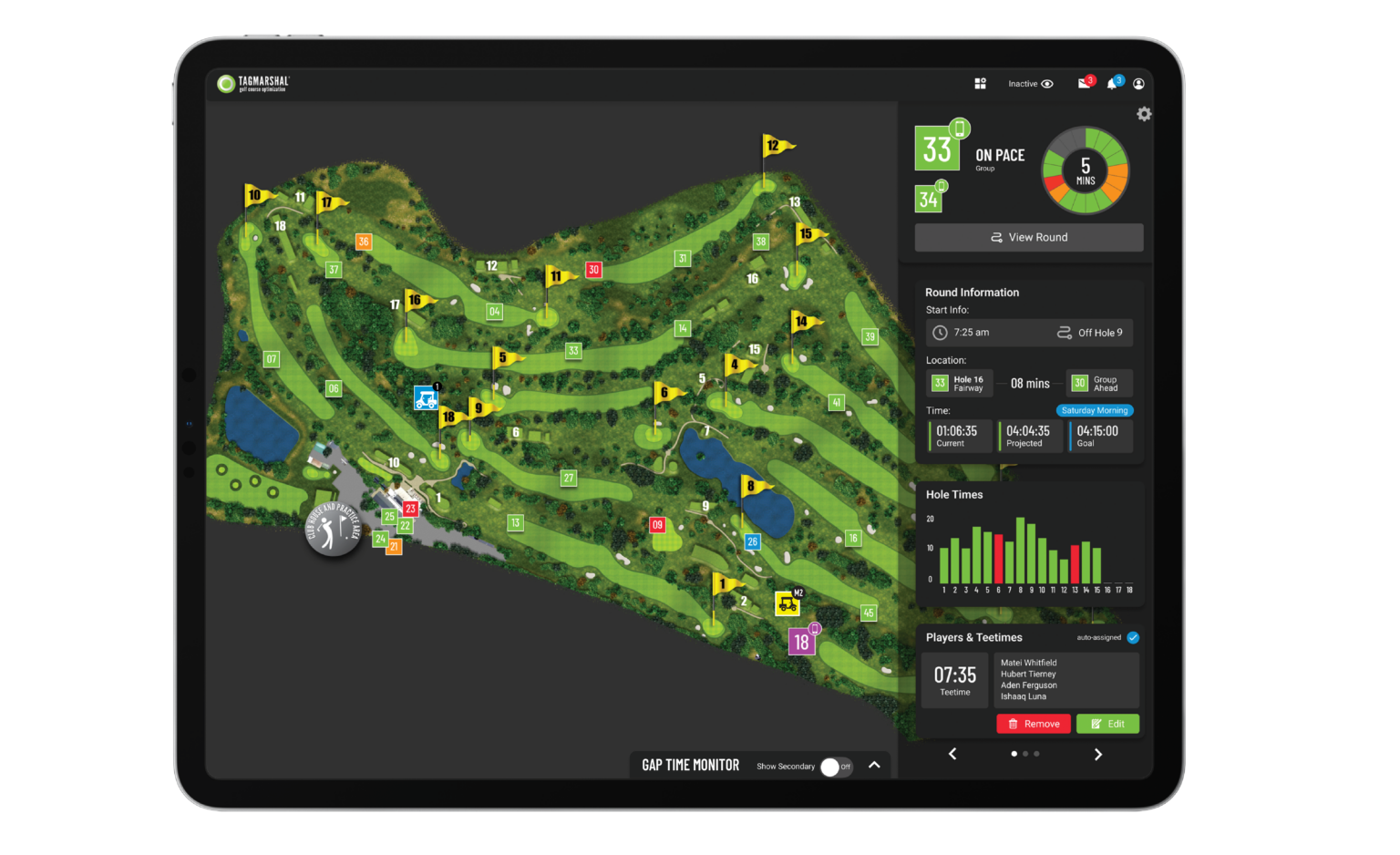 Live Map - Golf Cart GPS - Pace of Play Golf Management Software